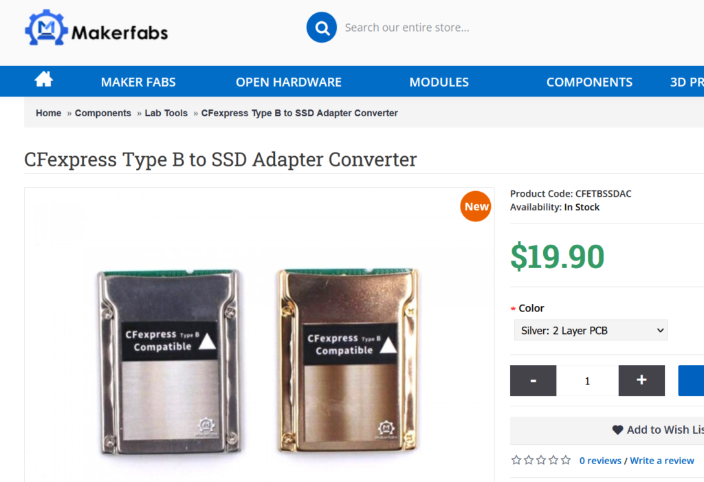 M.2 SSDをCFexpress type Bへ変換するアダプタを求めて – 記冬